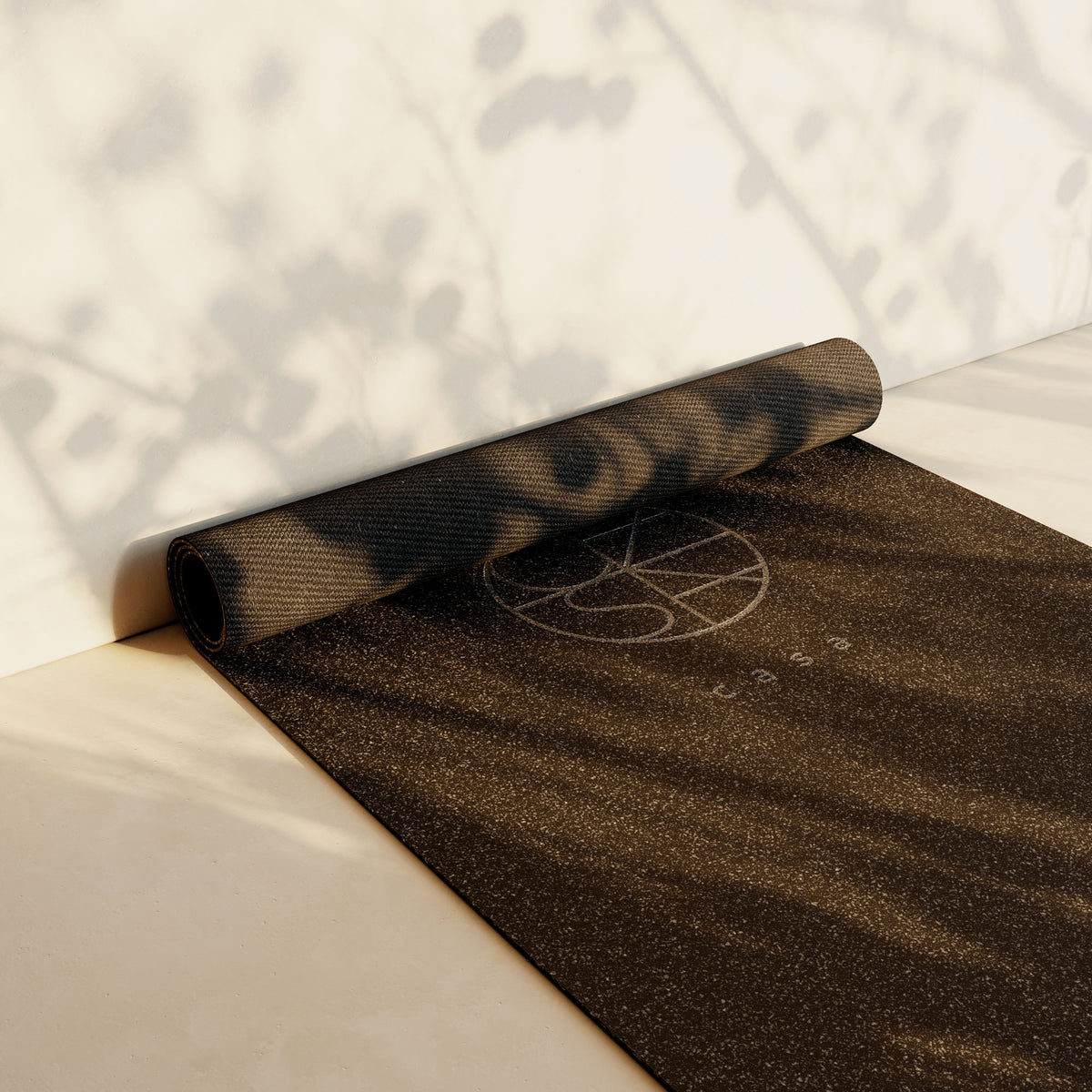 Black yoga mat - yoga mat nature rubber – casa origin